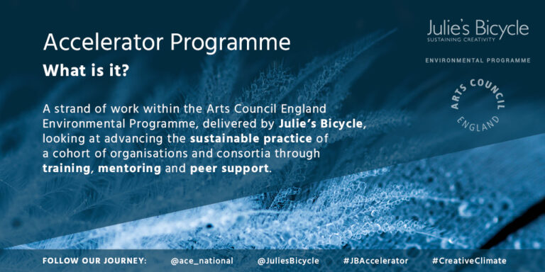 Accelerator | Julie's Bicycle | Arts Council Environmental Programme